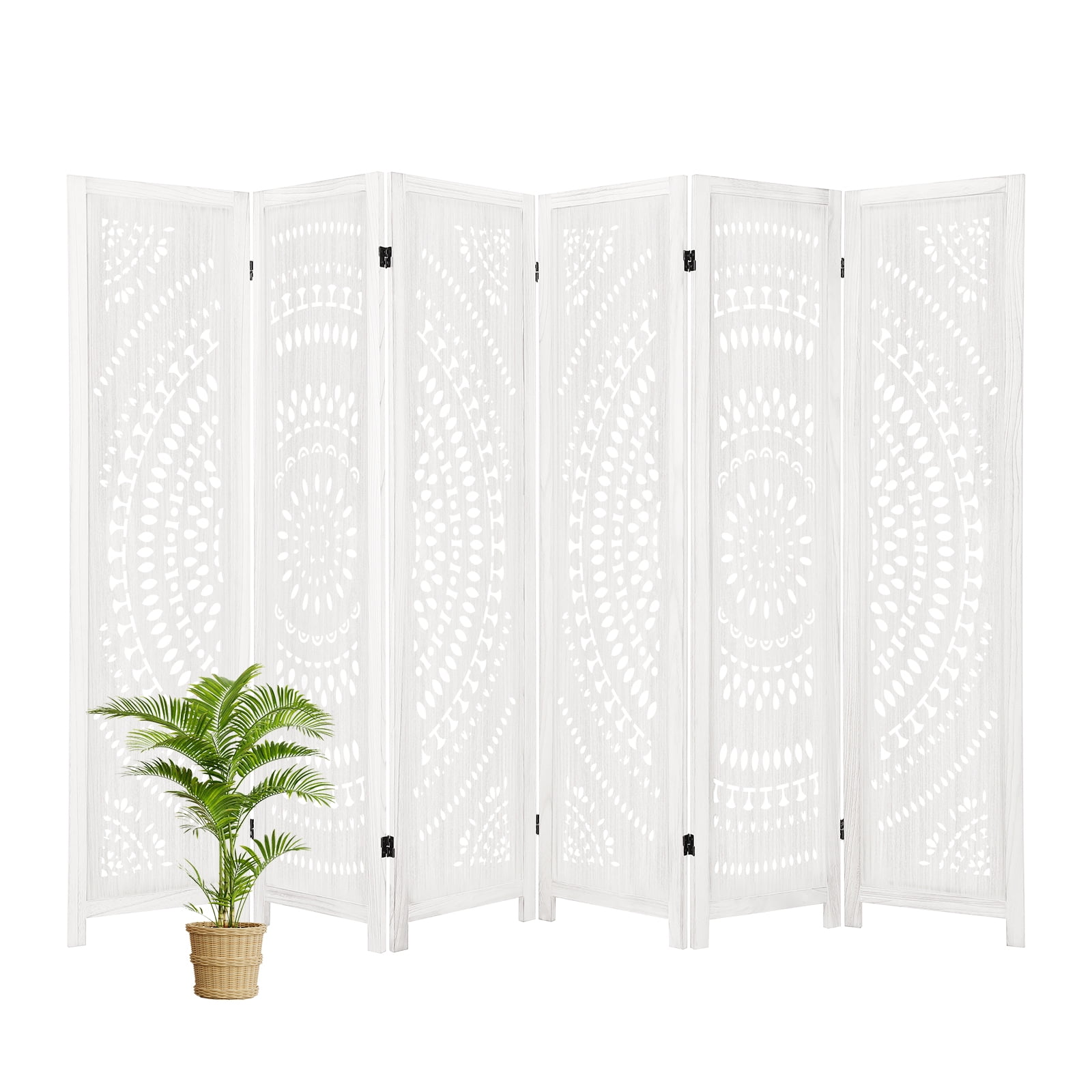 5.6FT Tall Room Divider,Room Divider Screen Room Divider,Folding Wooden ...