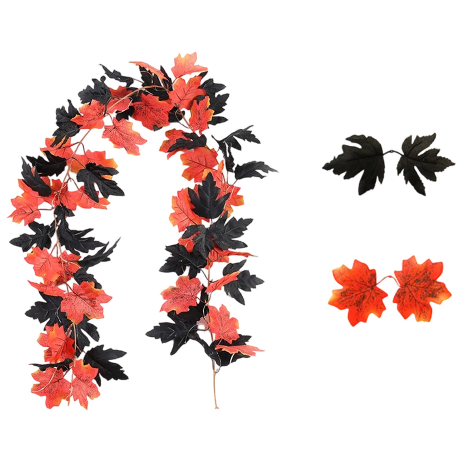 5.6Ft Fall Garland Maple Leaf Artificial Autumn Hanging Vine Garland ...