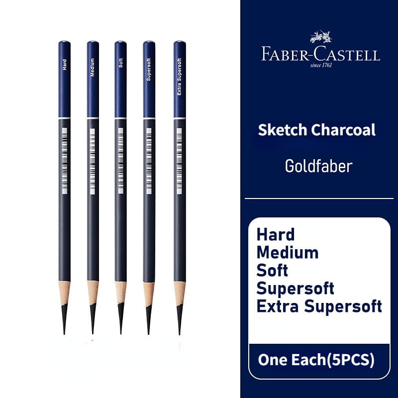 5/6PCS Faber Castell Goldfaber Charcoal Graphite Sketch Set EX-Soft ...