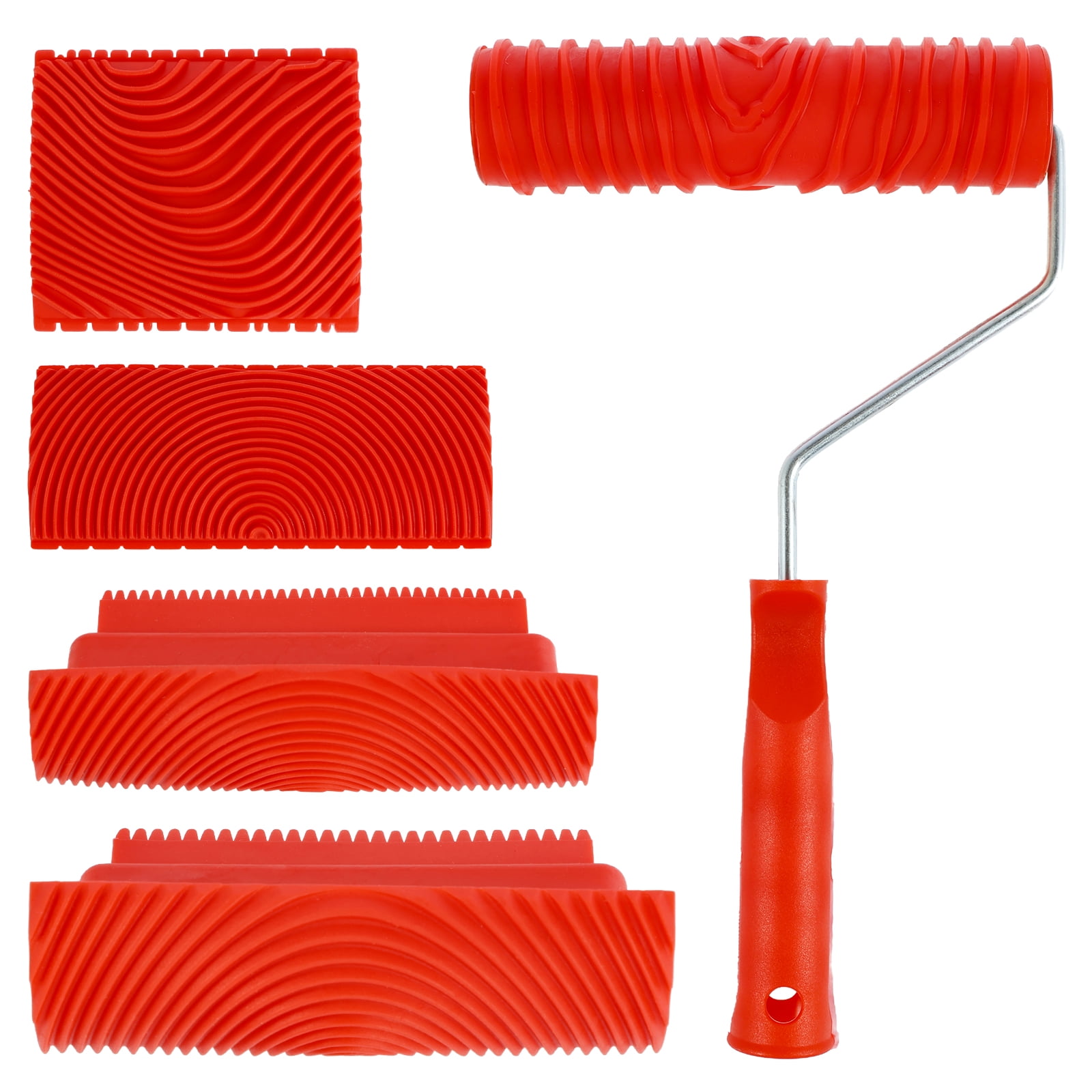 5/6Pcs Wood Grain Tools Set Wood Grain Patterns Paint Tool Rubber Wood ...