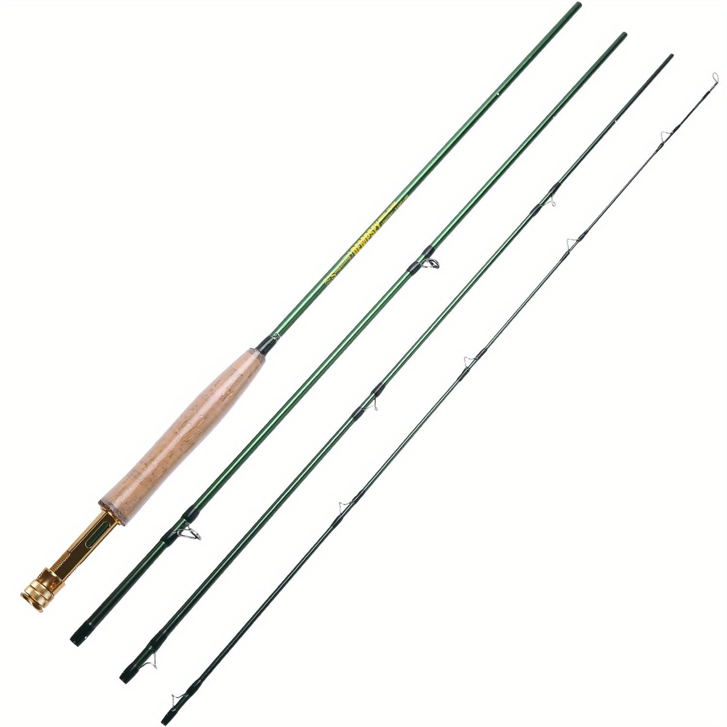 5/6WT Graphite Fly Fishing Rod - Ultra-Lightweight & Portable 4-Piece ...
