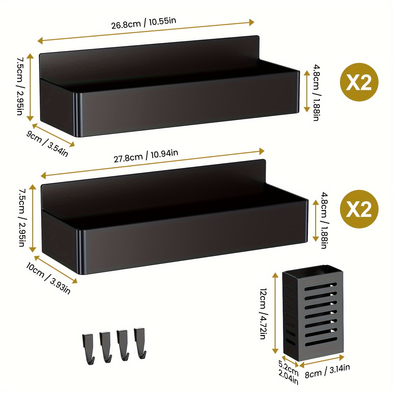 5/6pcs Magnetic Refrigerator Spice Organizer Set - Multifunctional ...