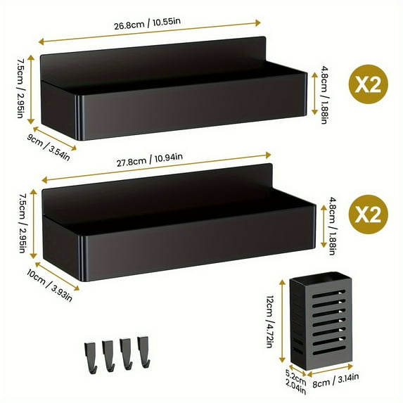 5/6pcs Magnetic Refrigerator Spice Organizer Set - Multifunctional ...