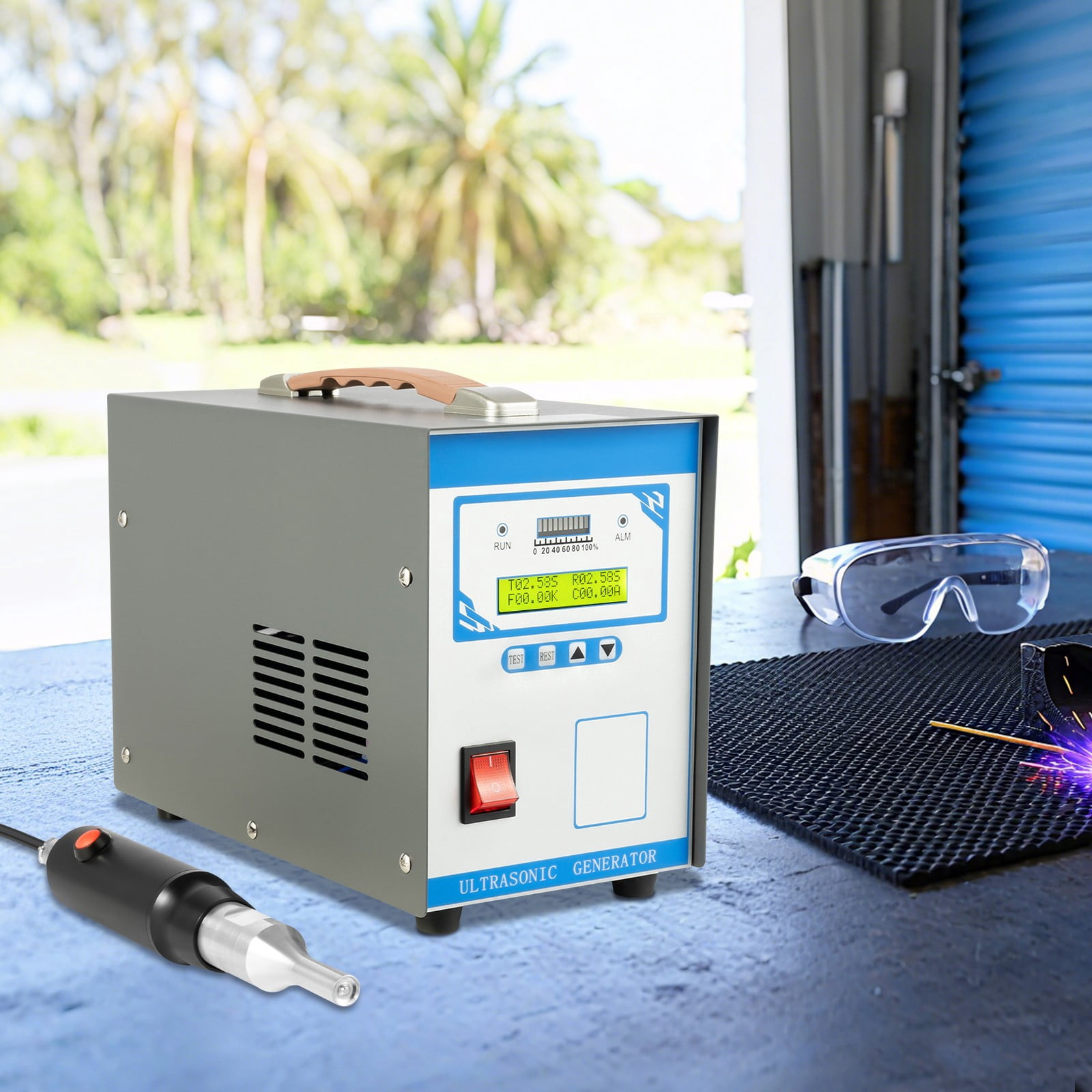 5.7*10.82*8.07inch Grey Portable Ultrasonic Plastic Welder Ultrasonic ...