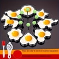 5/7/10pcs set of thickened stainless steel egg fryer model, love shaped ...