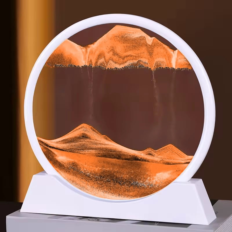 5/7/12 Inch 3D Moving Sand At Picture Rounded Glass Deep Sea Sandscape ...