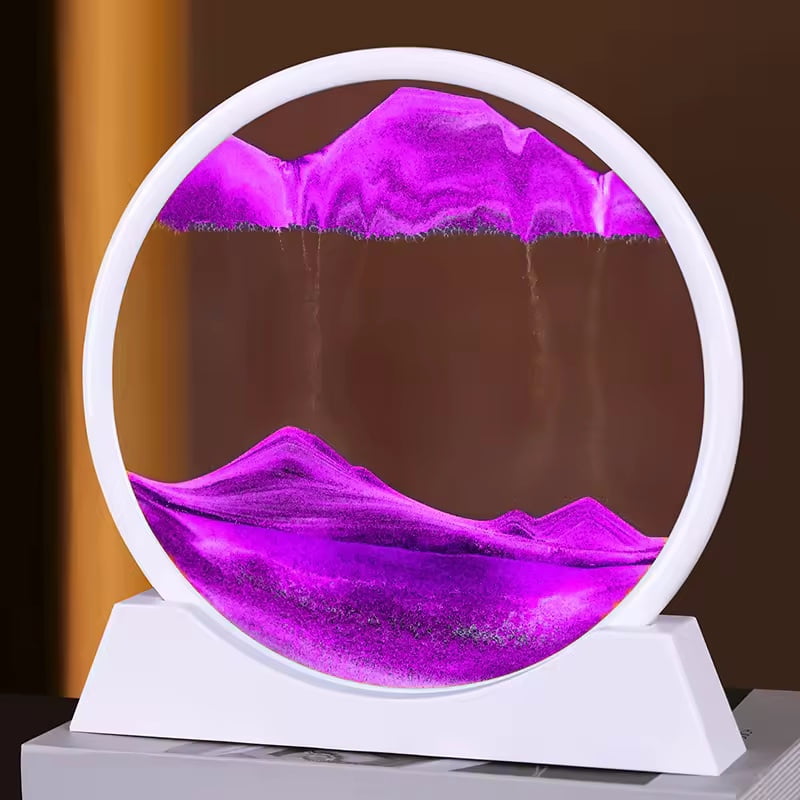 5/7/12 Inch 3D Moving Sand At Picture Rounded Glass Deep Sea Sandscape ...