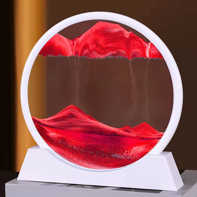 5/7/12 Inch 3D Moving Sand At Picture Rounded Glass Deep Sea Sandscape ...