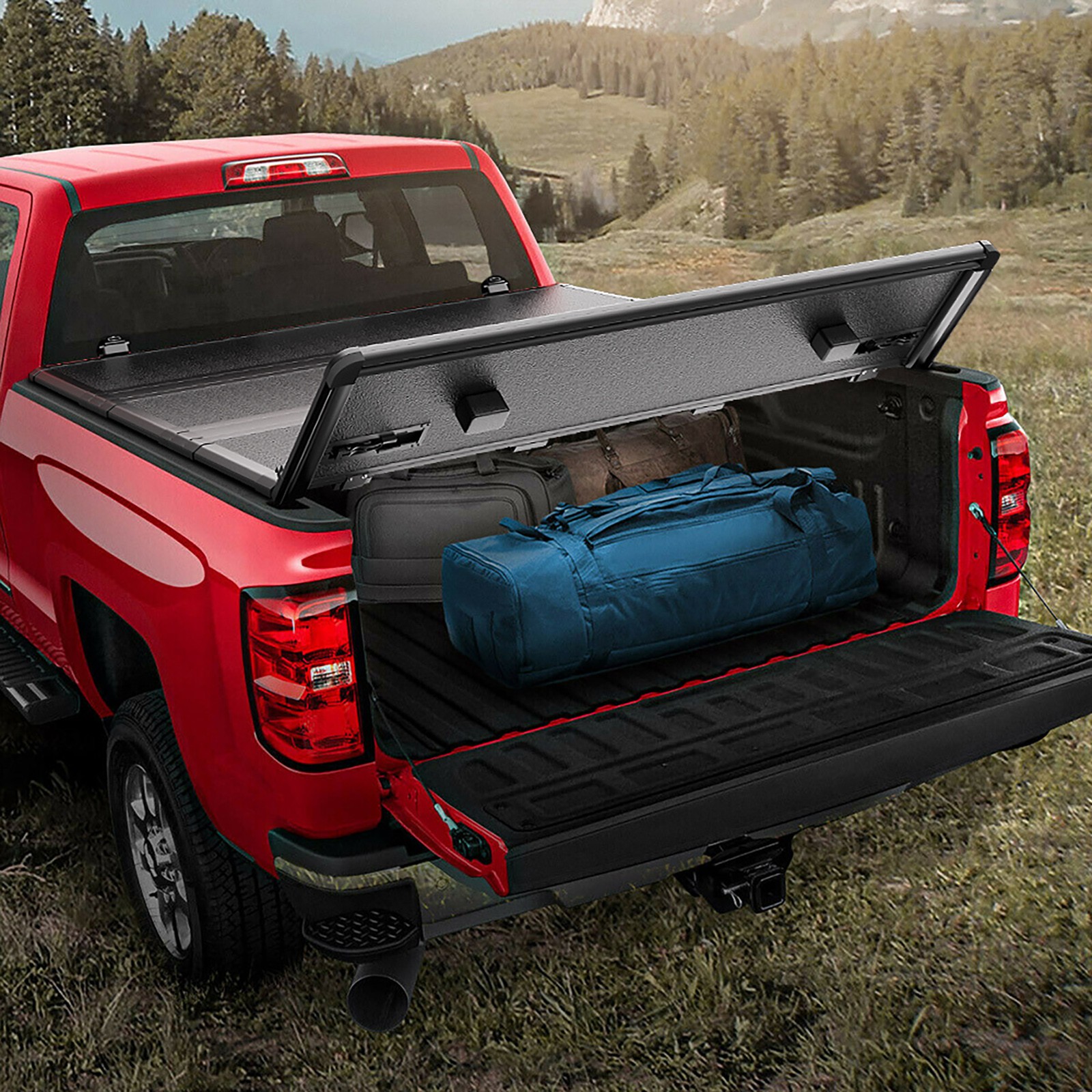 5.7/5.8FT 4-Fold Hard Bed Tonneau Cover For 2009-2026 Dodge Ram 1500 ...