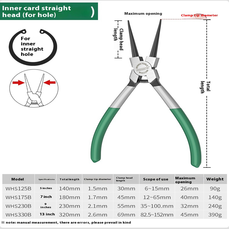 5/7/9 inch Snap Ring Pliers Set Lock Ring Circlip Pliers for Removing ...