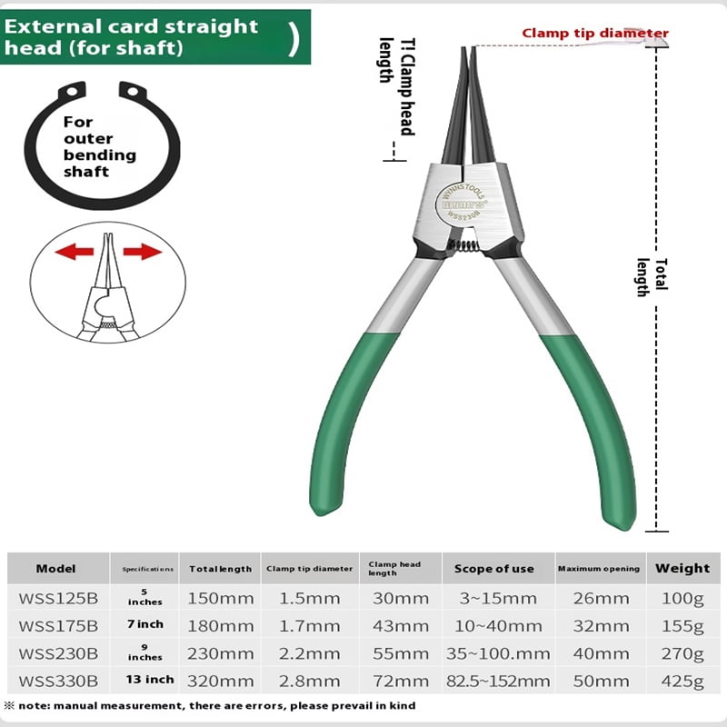 5/7/9 inch Snap Ring Pliers Set Lock Ring Circlip Pliers for Removing ...