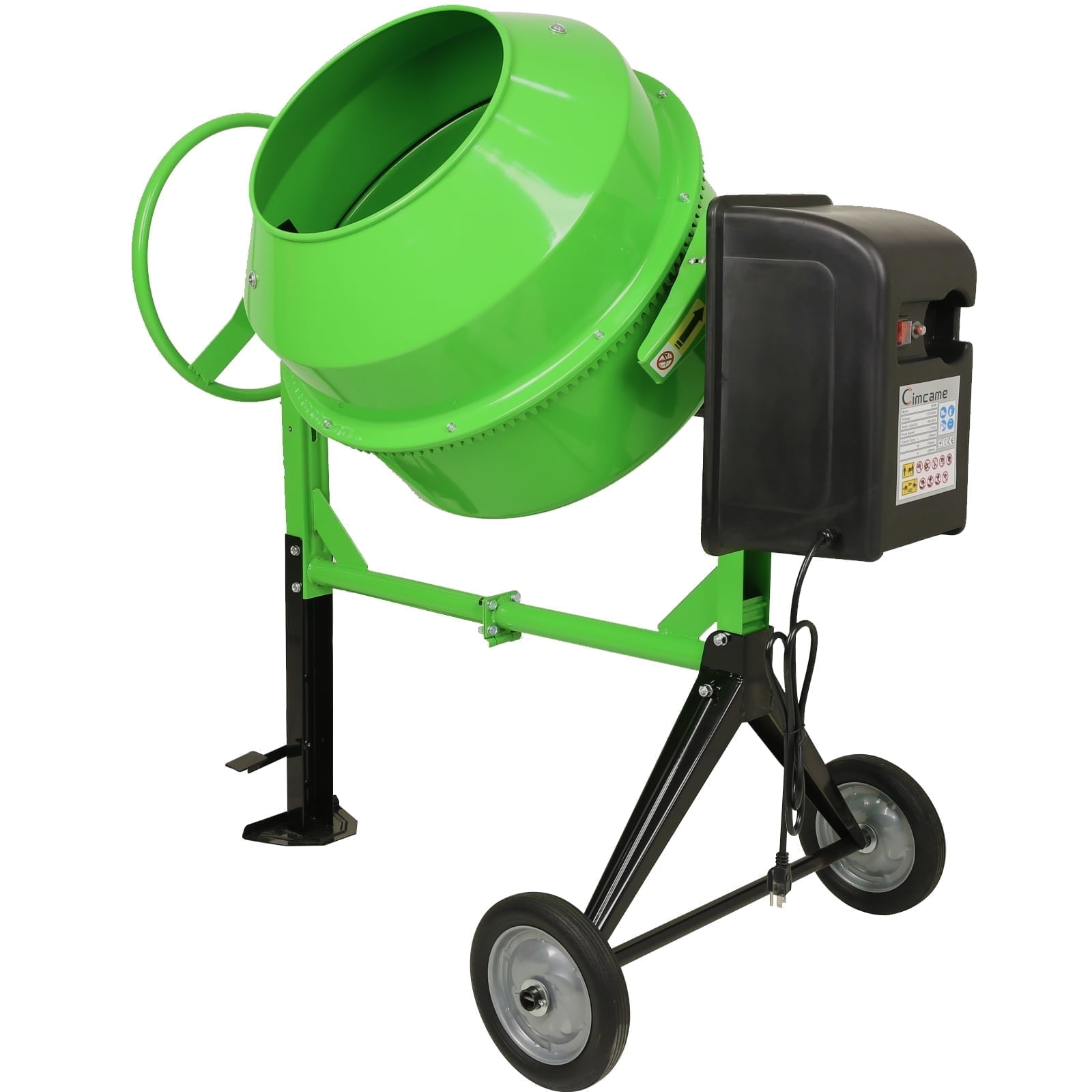 5.7 Cu Ft Portable Electric Concrete Mixer - Wheelbarrow Design for ...