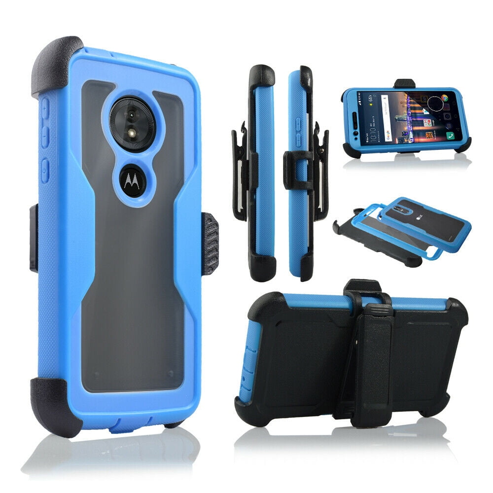 for 5.7" Motorola Moto G6 Play, Moto G6 Forge Hybrid Belt Clip Shock ...