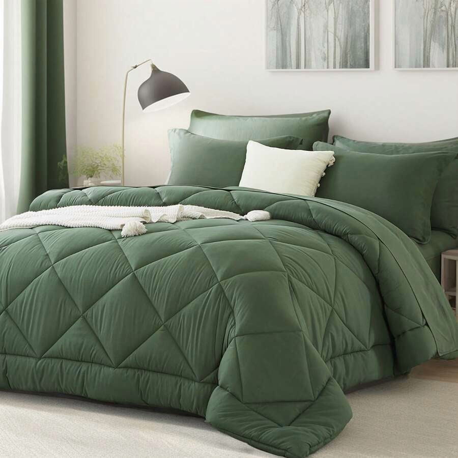 5/7 Piece Solid Color Bed Comforter Set Queen, Creative Geometric ...