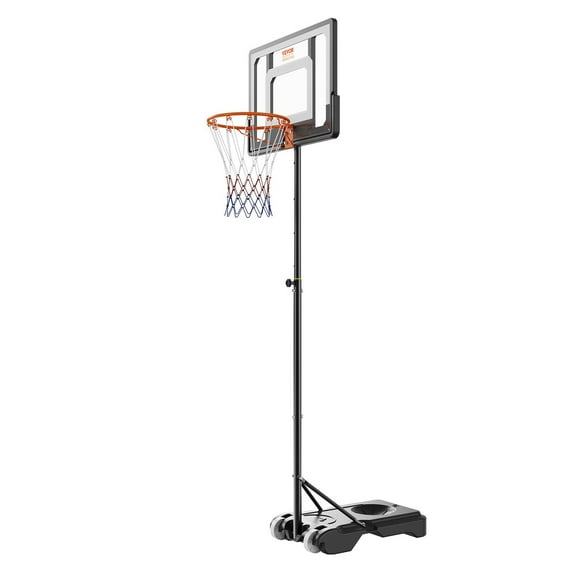 5-7 ft Adjustable Height Basketball Hoop System, 32 Inch Portable ...