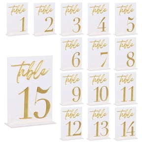 25 Pack Clear Acrylic Arch Signs, DIY Table Numbers for Weddings ...