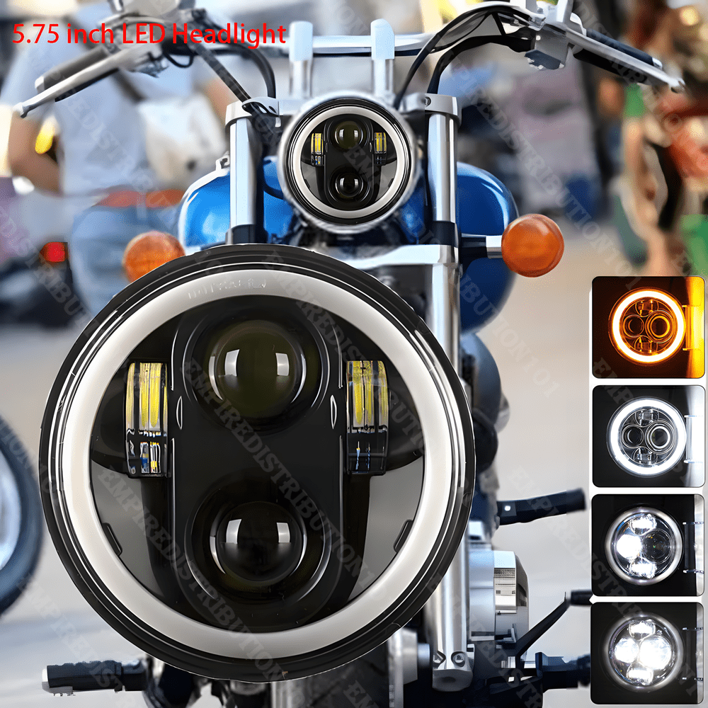 5.75 5-3/4 Motorcycle Projector LED Light Headlight For Honda Shadow ...