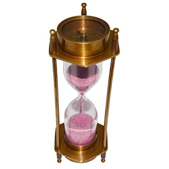 5.75" Brass Pirate Hourglass, Nautical Maritime Decoration with ...