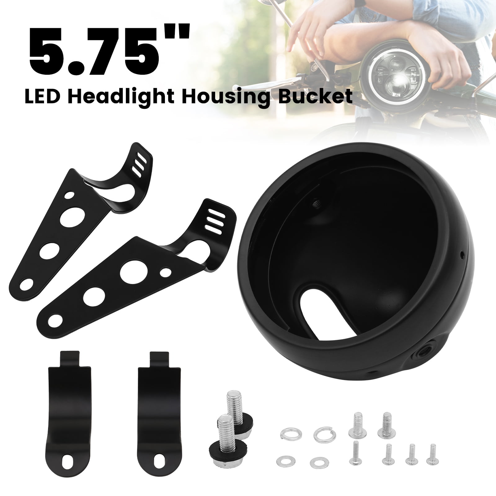 5.75" LED Headlight Housing Bucket Headlight Mount - Walmart.com