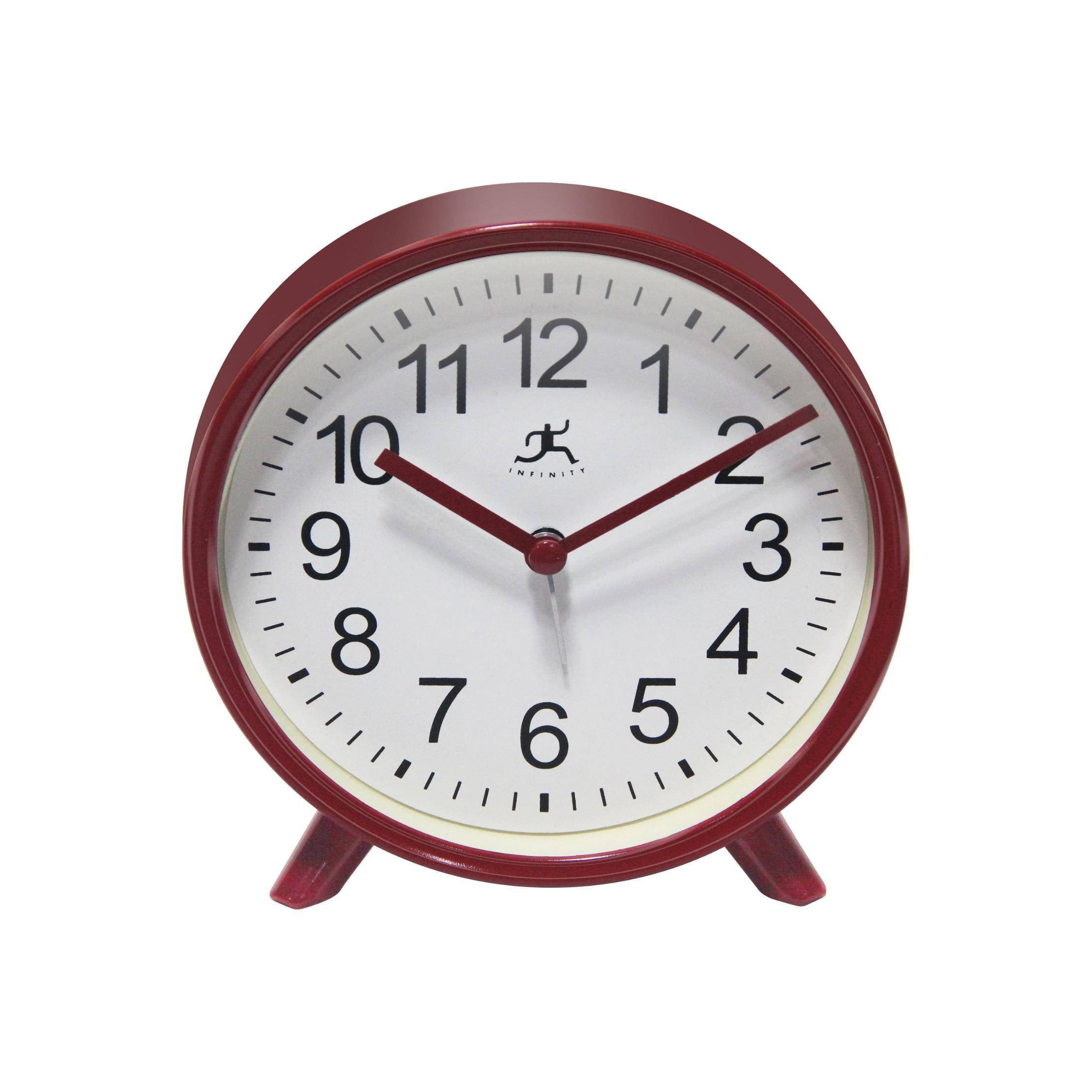 5.75" Tabletop Alarm Clock Red : Molded Plastic, Loud Ringing Bell ...