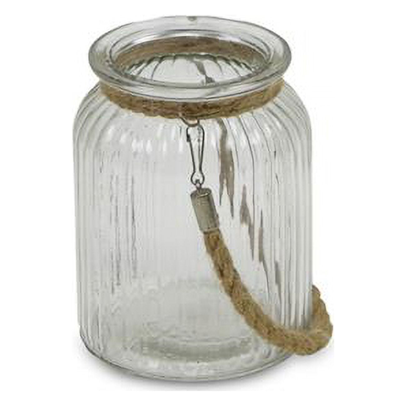 5.75 in. Clear Brown Glass Jar with Rope - Walmart.com