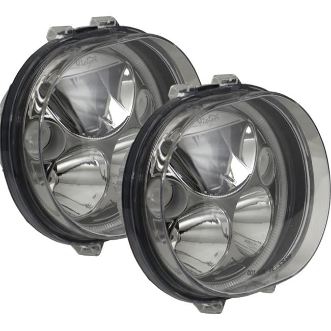 5.75 in. Oval VX LED Headlight with Low-High-Halo, Black & Chrome Face ...