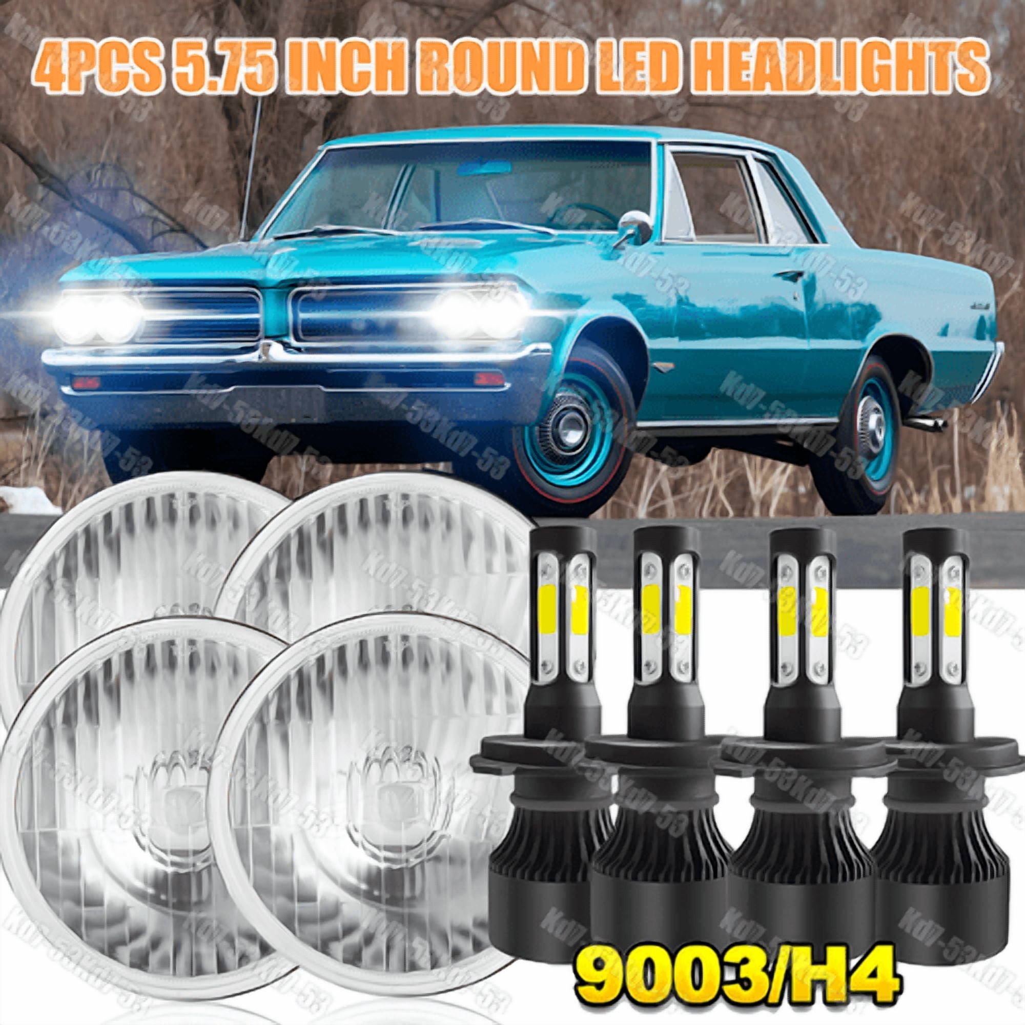 5.75" inch LED Headlights HI/LO White Fit Pontiac GTO firebird 1964 ...