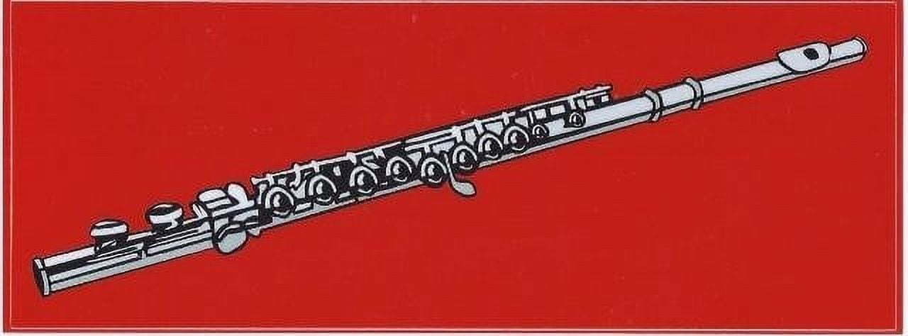 5.75in x 2in Red Flute Bumper Sticker - Walmart.com