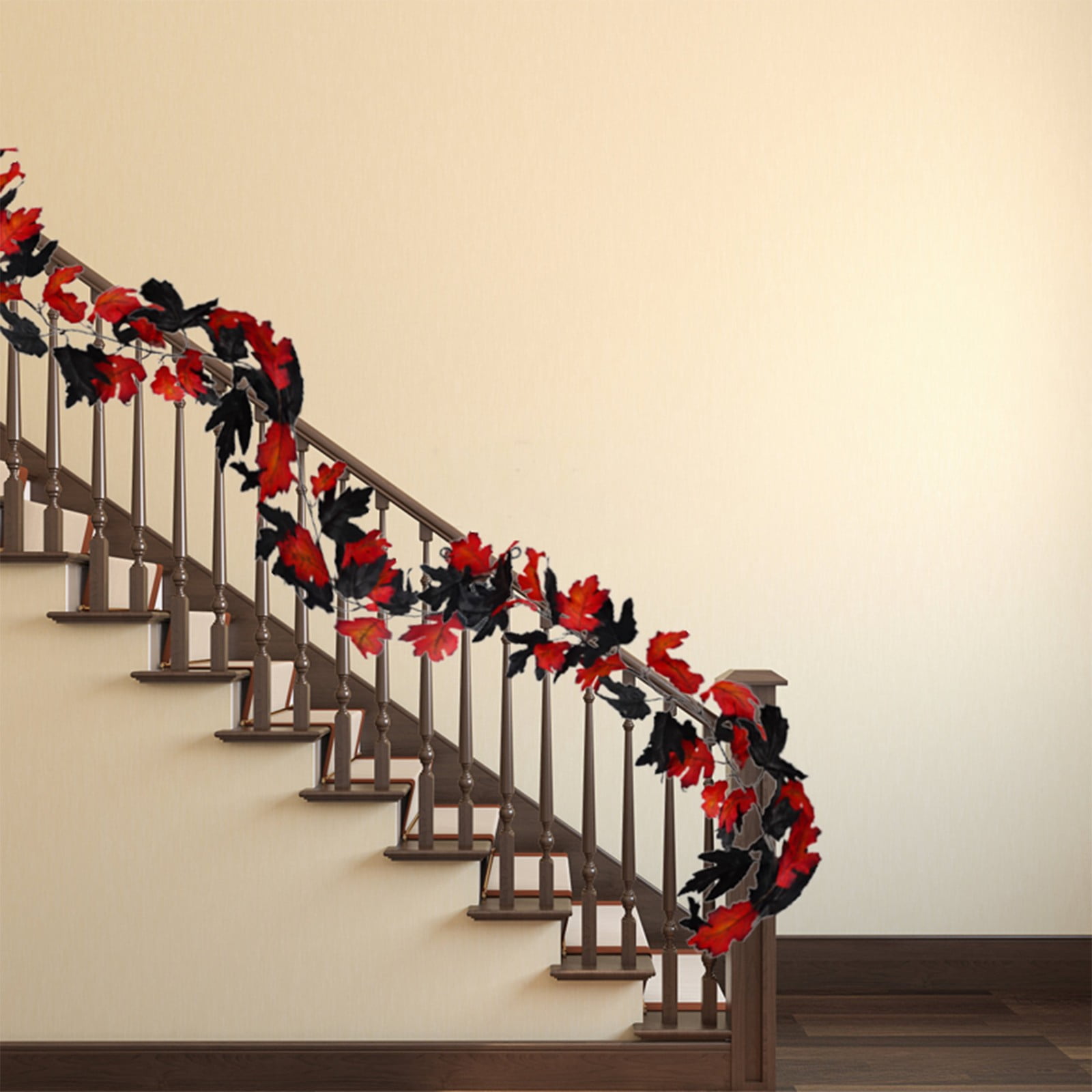 5.7ft Black Maple Leaf Garland,Spring Leave Vines Artificial Hanging ...