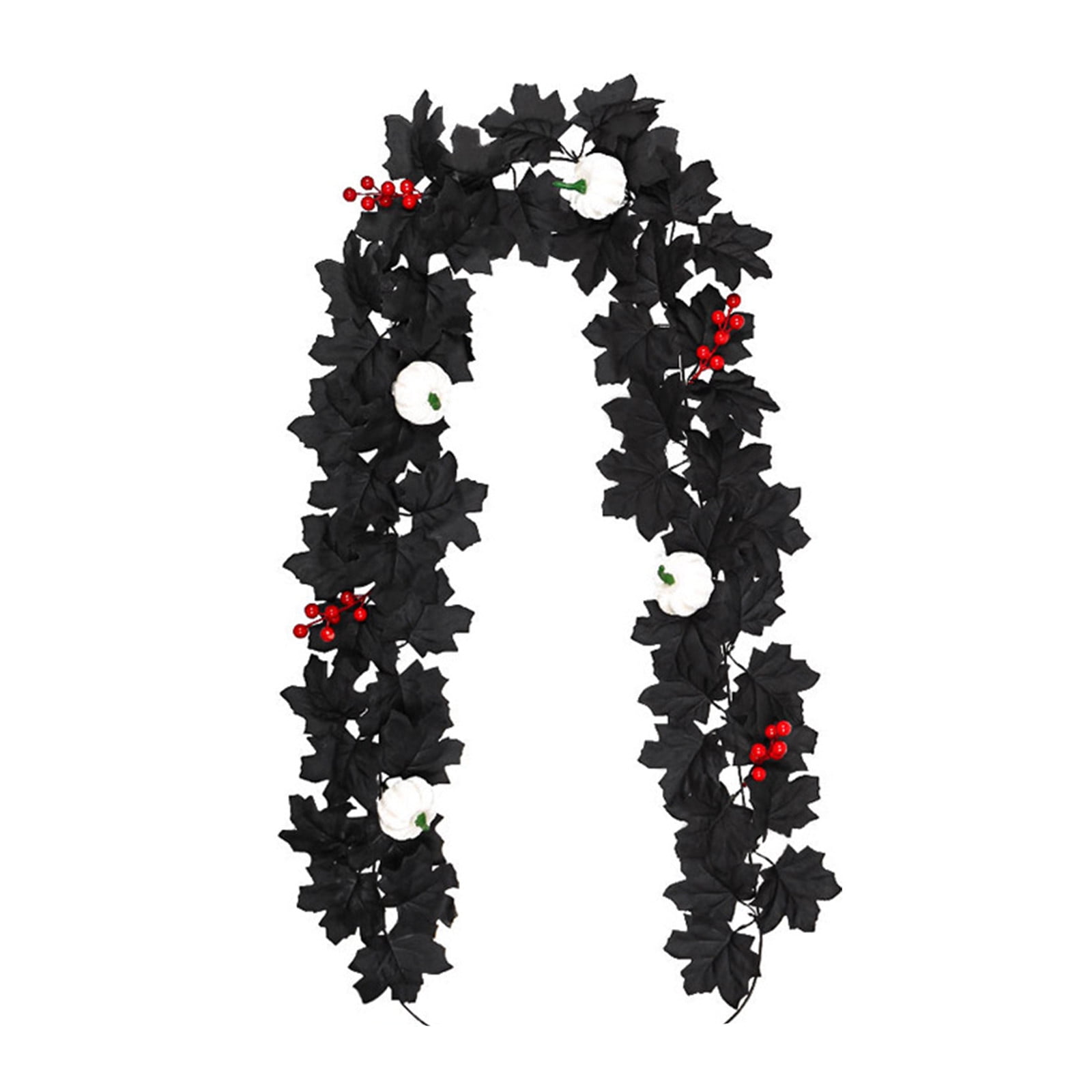 5.7ft Halloween Maple Leaf Garland, Artificial Fall Leaves Vine ...