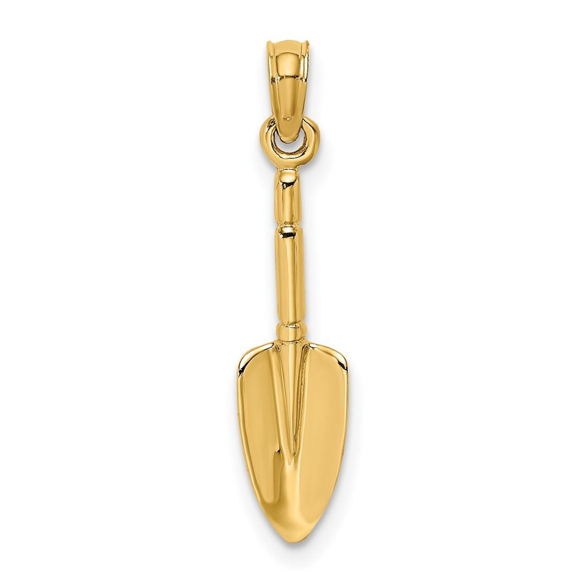 5.7mm 10k Solid Yellow Gold 3 d Trowel Garden Tool Charm Pendant ...