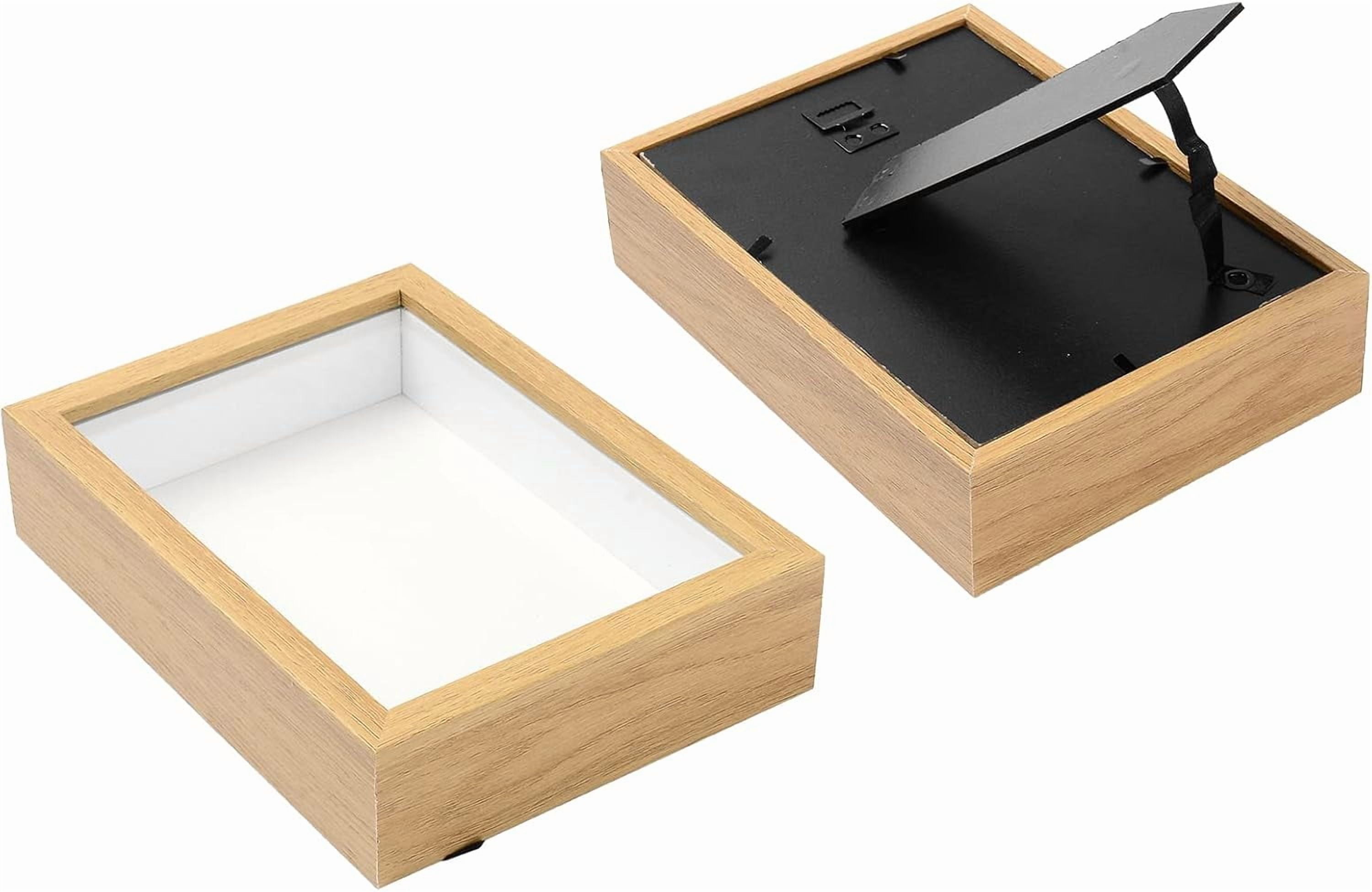 5.7x7.7 Inch Shadow Box Display Case Wood Box Frame Picture Hang for ...