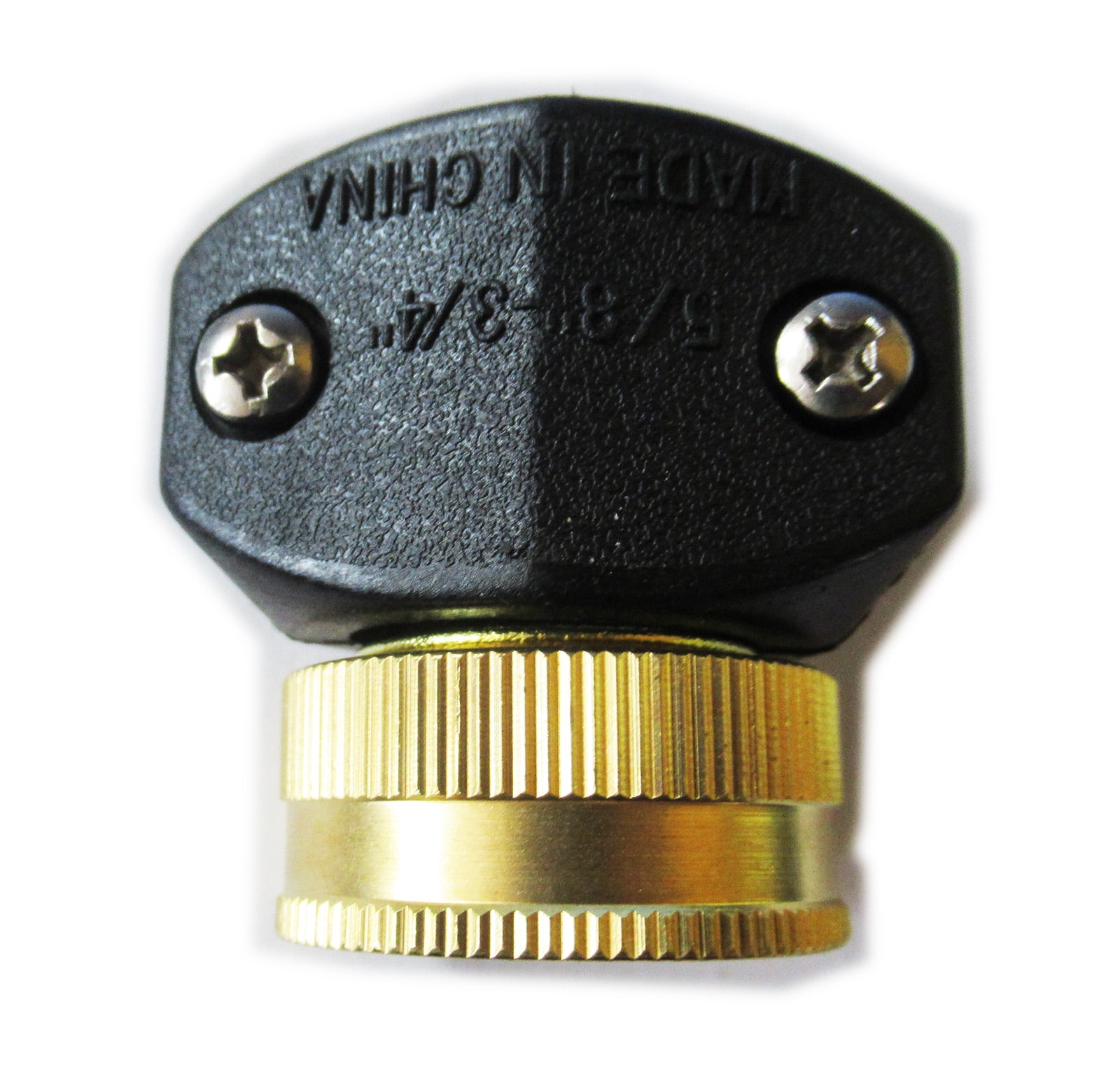 Topzone Brass Female Hose Mender, 5/8-3/4 Inch, Hose Connector ...