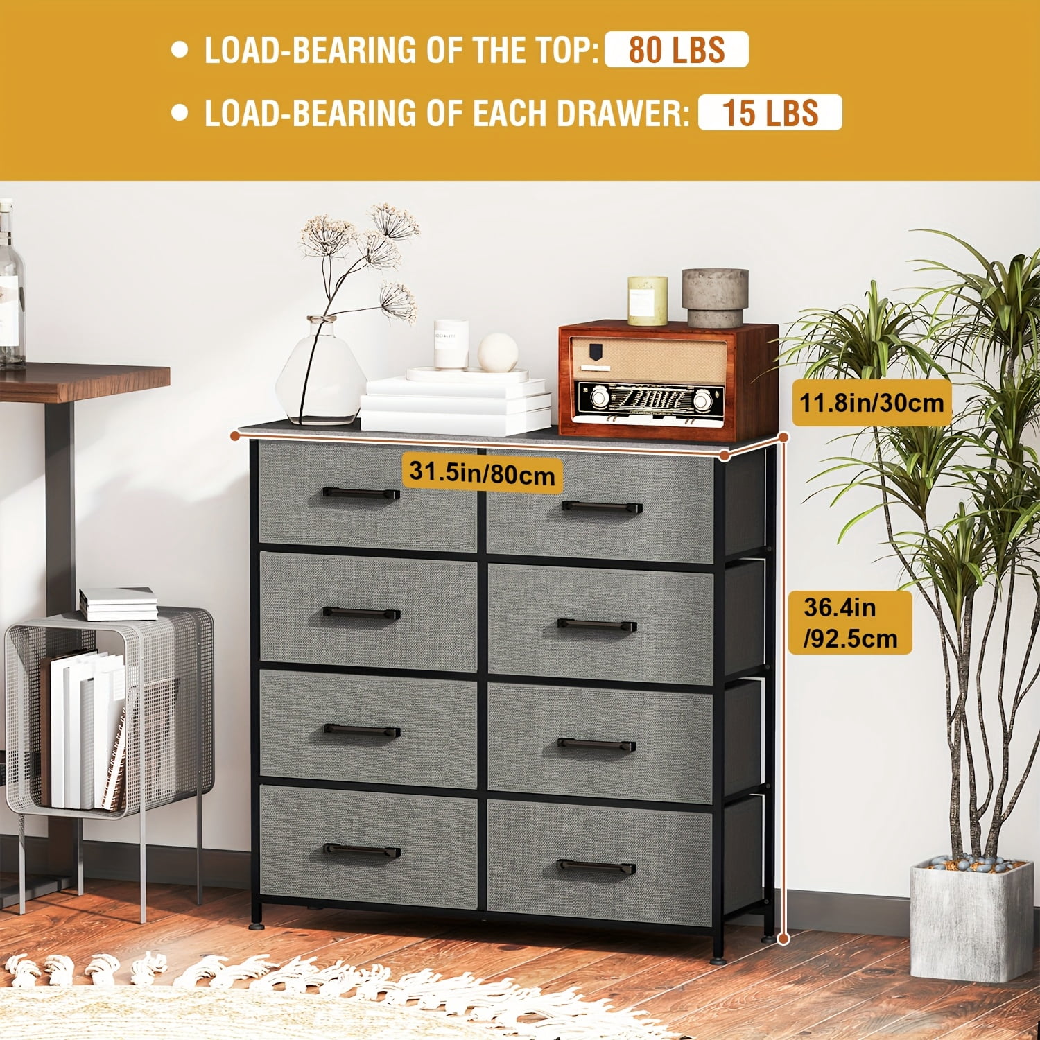 [5/8/9 Fabric Drawers] 5/8/9 Fabric Drawers Dresser | Storage Drawers ...