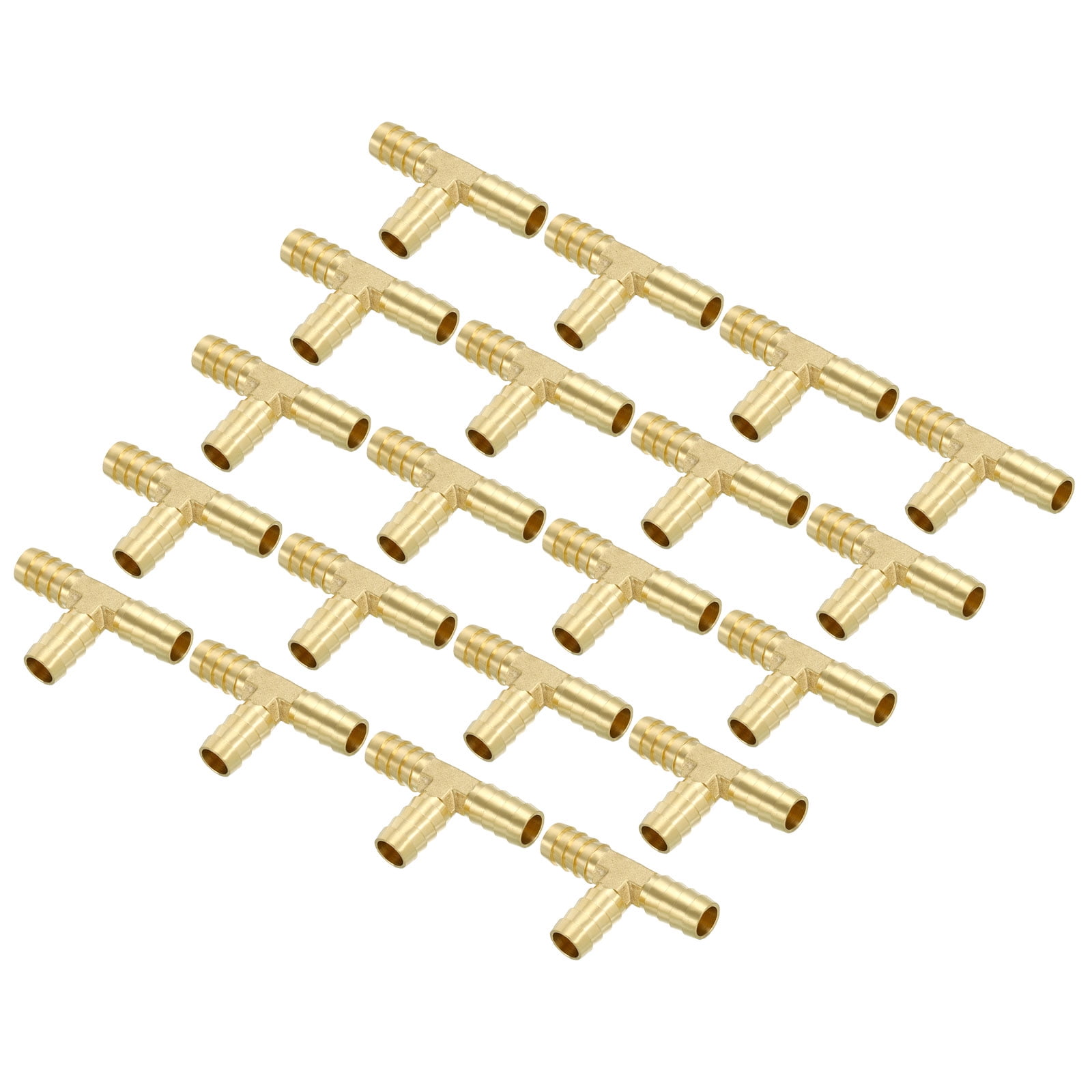 5/8" Barb Tee Fitting, 3 Way Union T Brass Hose Barbed Fittings ...