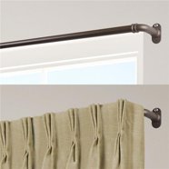 Cap Ceiling 1" Curtain Rod/ Room Divider 120-170 inch - Black - Walmart.com