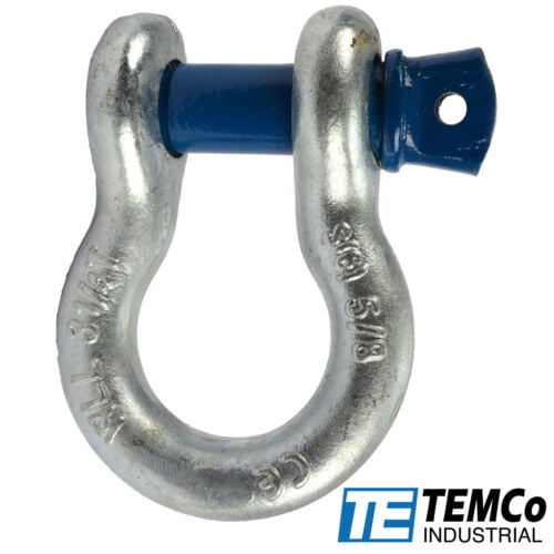5/8" D Ring Bow Shackle Screw Pin Clevis Rigging Jeep Towing 3.25 Ton ...