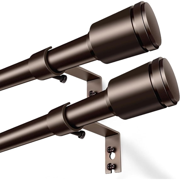 5/8” Diameter Curtain Rods 30-120 Inch, for 30-114 Inch Windows ...