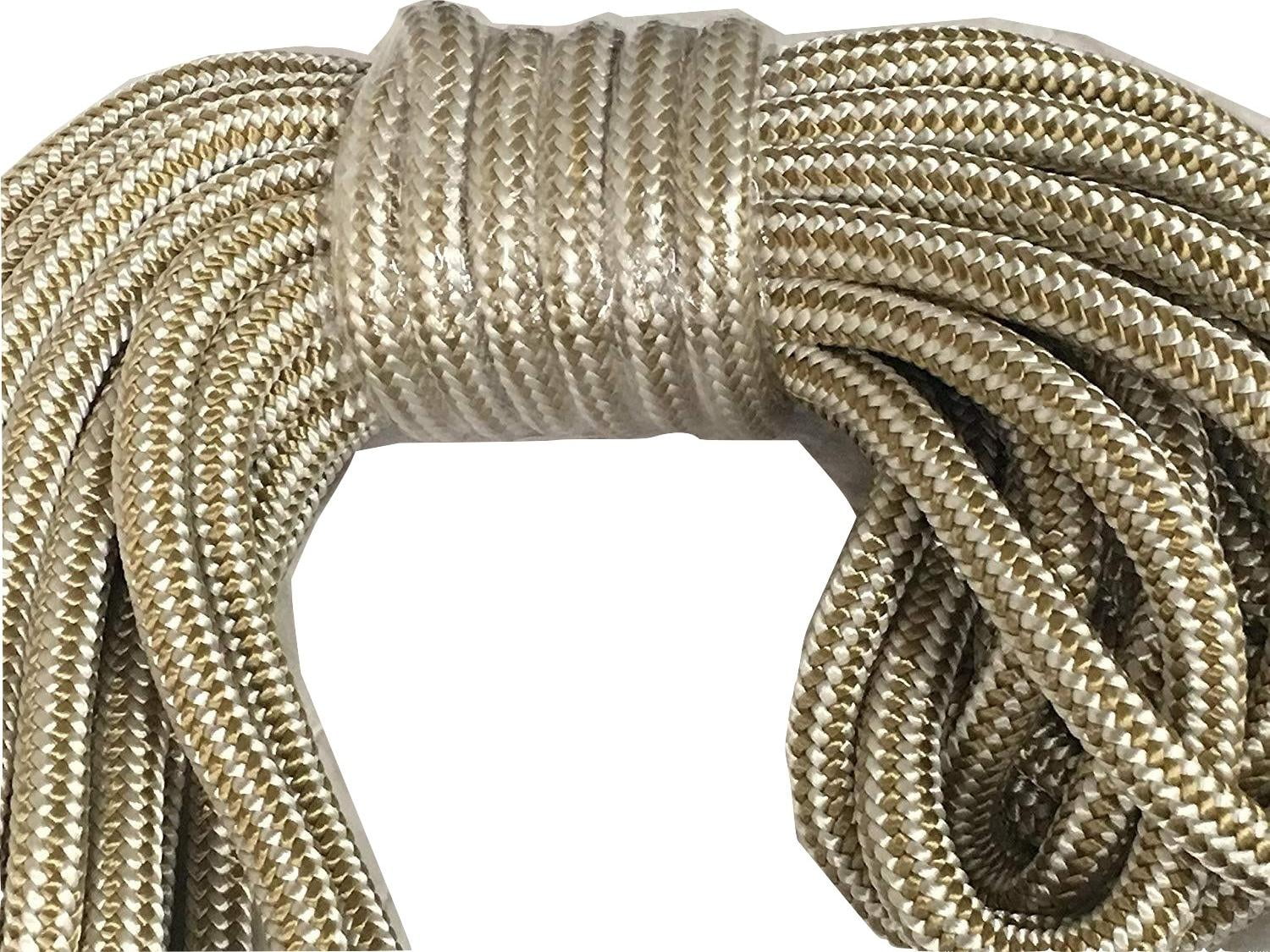 5/8" Double Braided Nylon Blue Ox Rope, Gold/White, 50 ft - Walmart.com
