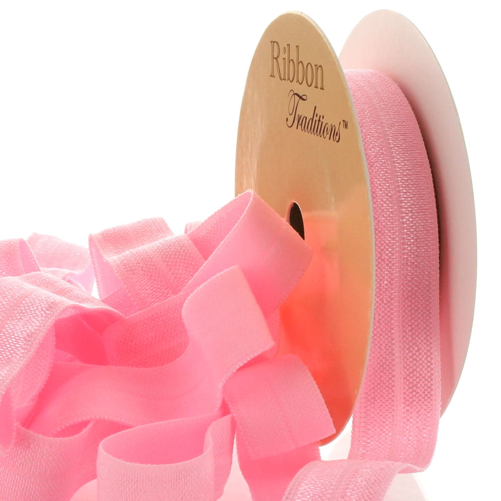 5/8" Fold Over Elastic Pink 3 Yard - Walmart.com
