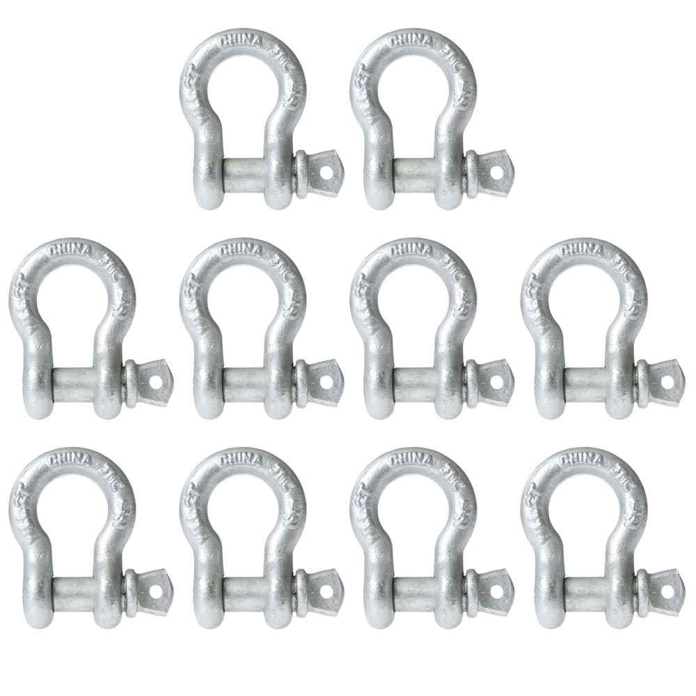 U S Cargo Control 5/8" Galvanized Screw Pin Anchor Shackle, 3.25 Ton ...
