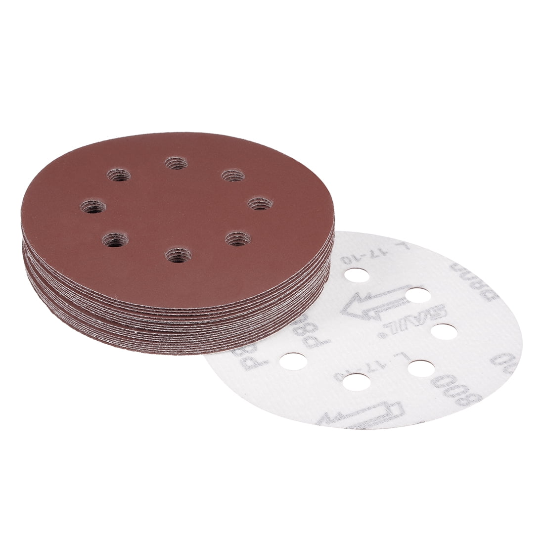 5" 8 Hole Hook and Loop Sanding Disc 800 Grit Flocking Sandpaper Random ...