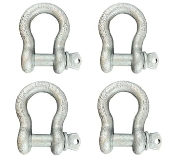 5/8 Inch Forged Screw Pin Anchor Shackles, 3.25 Ton (7,165 LBS) Safe ...
