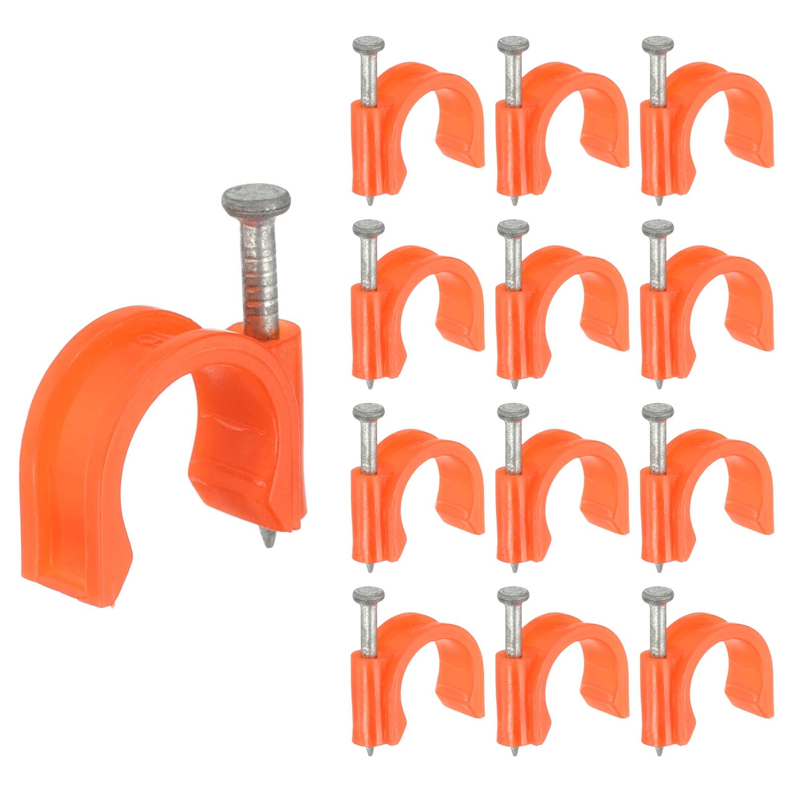 Uxcell Half Clamp J-Hook with Nail Pex Pipe Fixture Cable Clip Wire ...