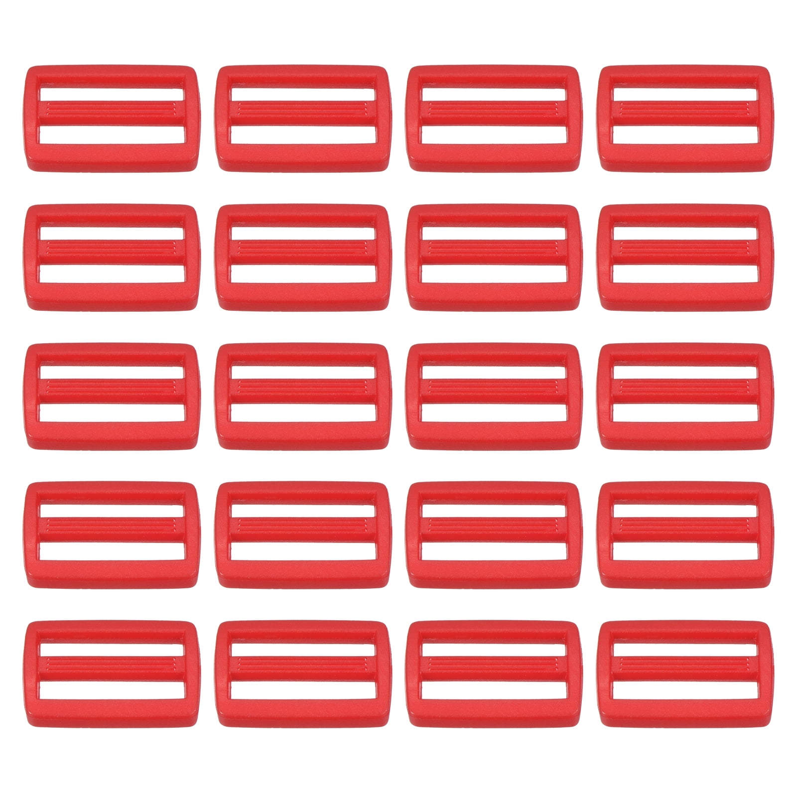 5/8 Inch Tri-Glide Slide Buckles Webbing Strap Fastener, Dark Red, 100 ...