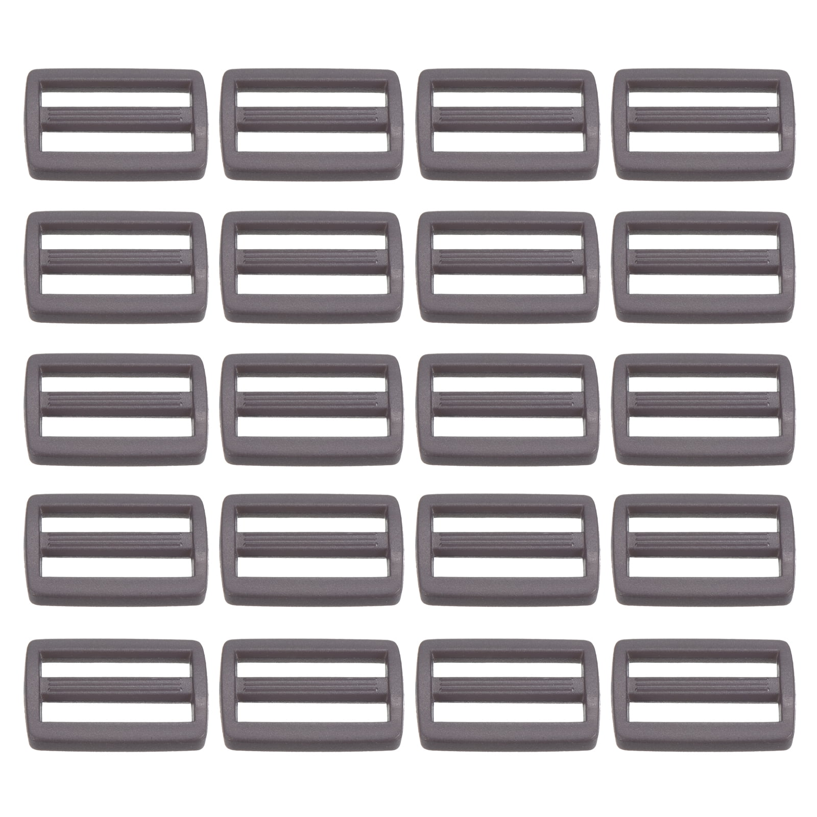 5/8 Inch Tri-Glide Slide Buckles Webbing Strap Fastener, Gray, 100 Pack ...