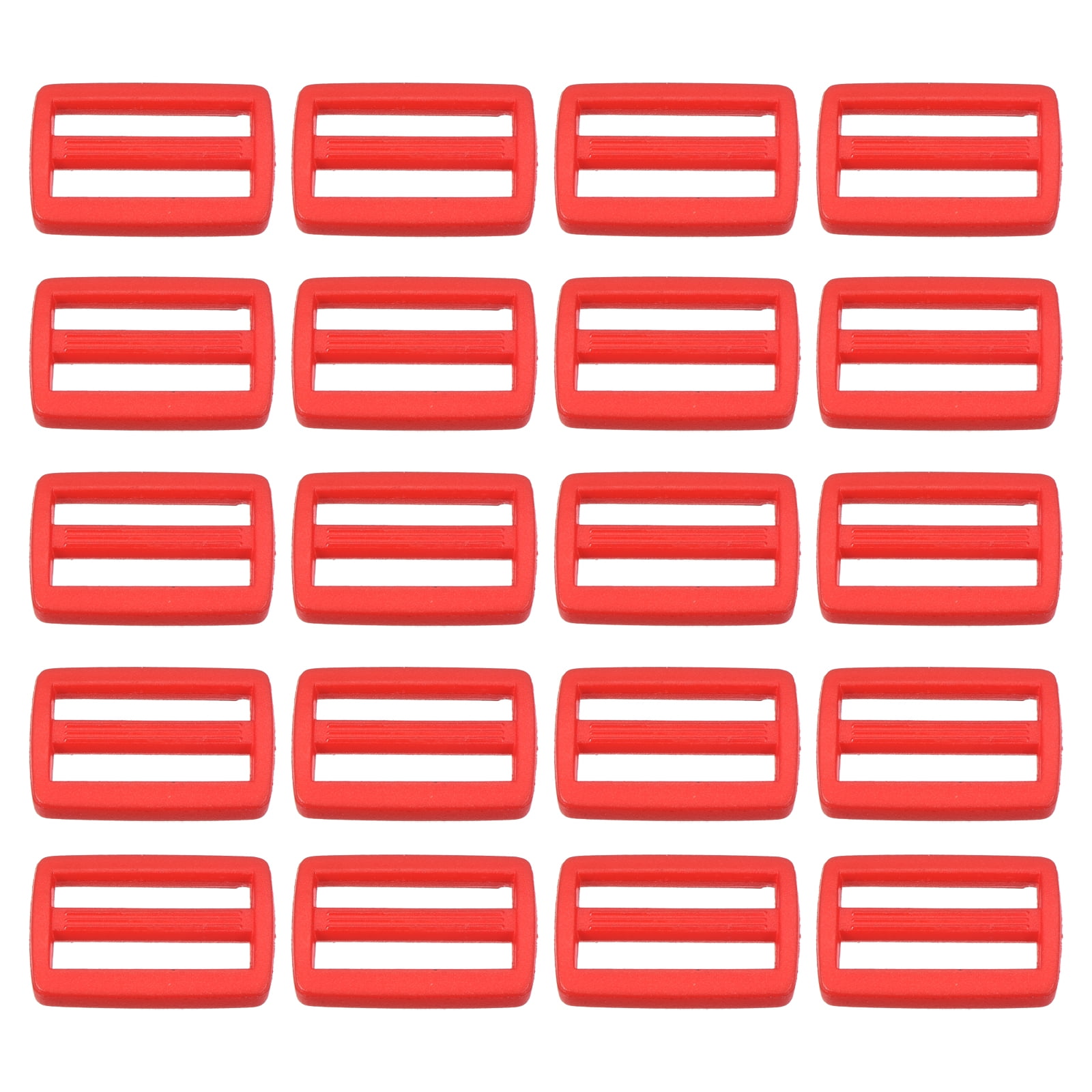 5/8 Inch Tri-Glide Slide Buckles Webbing Strap Fastener, Red, 100 Pack ...