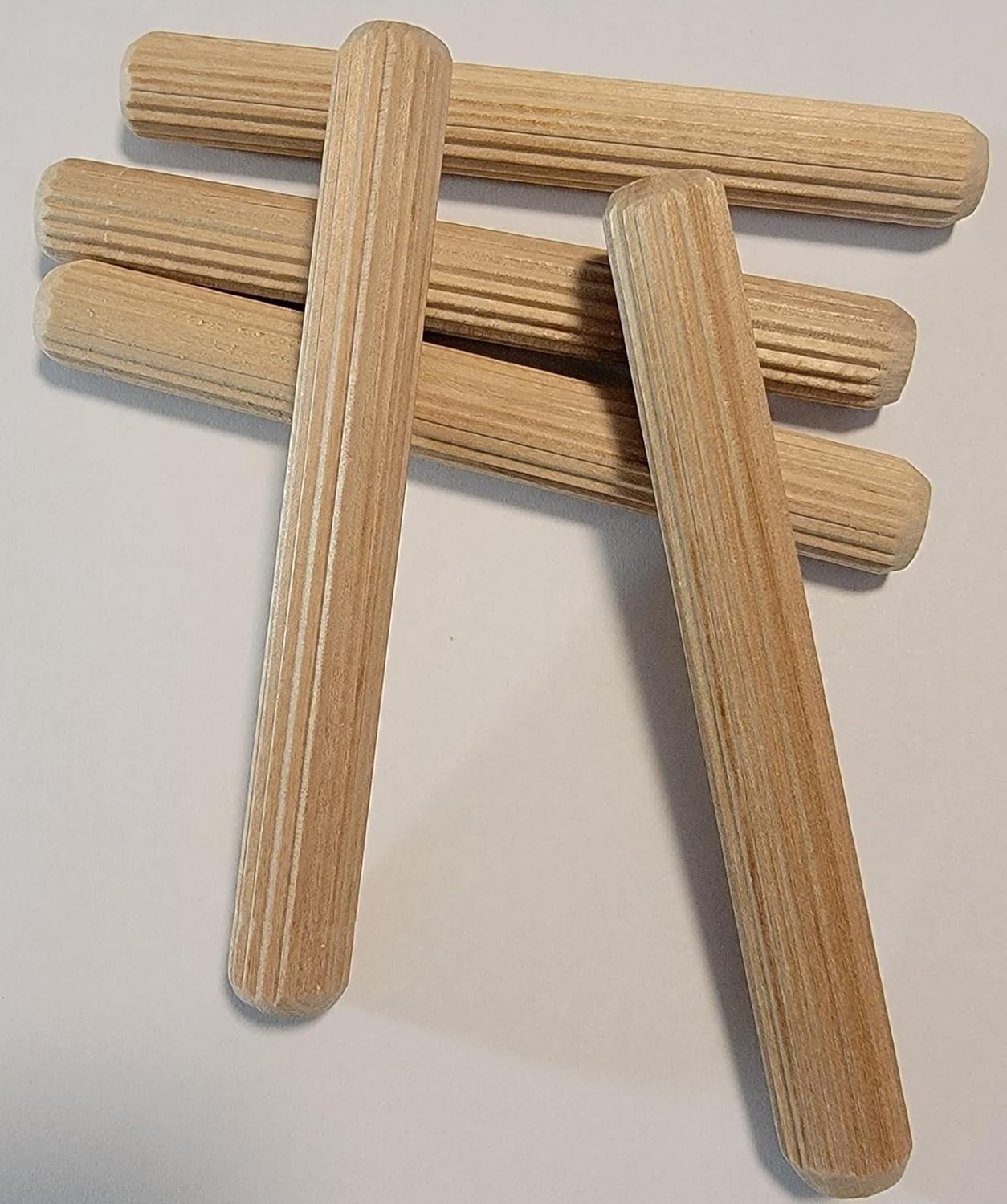 5/8 Inch x 5 Inch Fluted Wood Dowel Pins, Great for Furniture ...