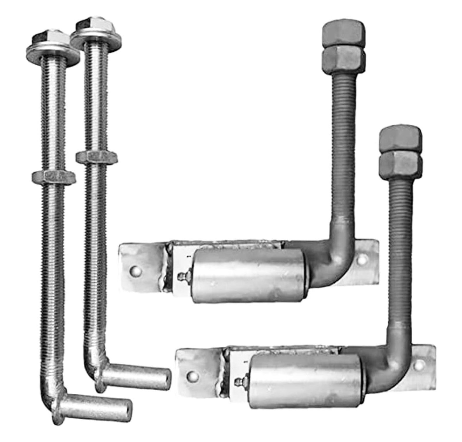 5/8" J-Bolt Males Zinc Galvanized Gate Hinges Females in Aluminum ...