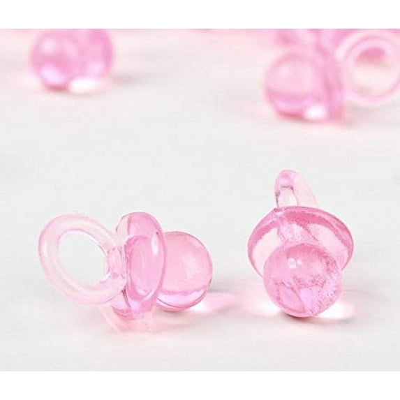 5/8" Mini Clear Pacifiers Baby Shower Game Party Decoration Favors Pink ...